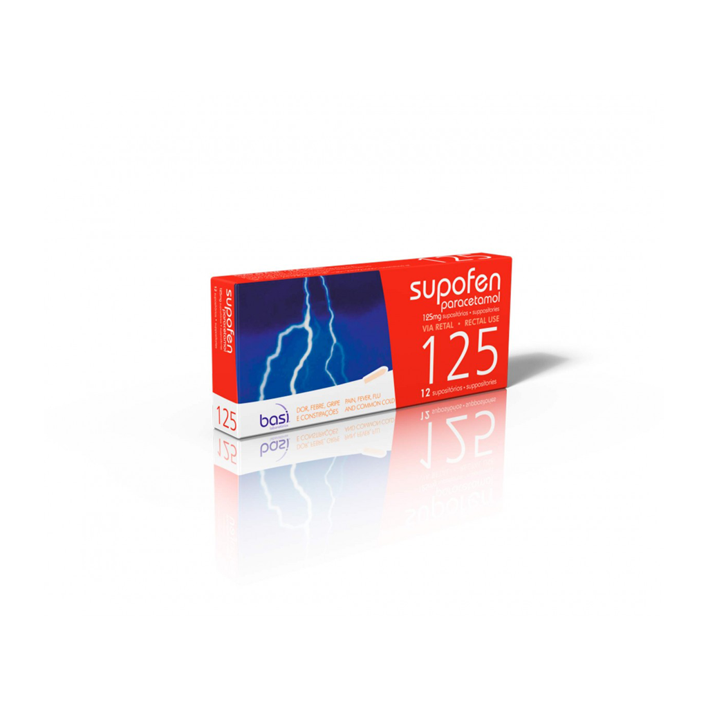 Supofen 125mg 12 supositórios | Farmácia Vida Mais